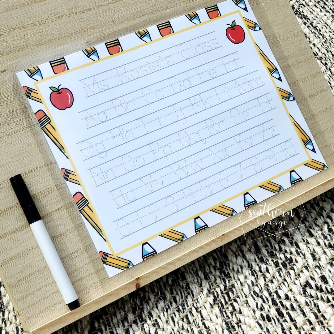 Personalized Alphabet Tracing Sheets, Learn to Write Name Tracing, Dry ...