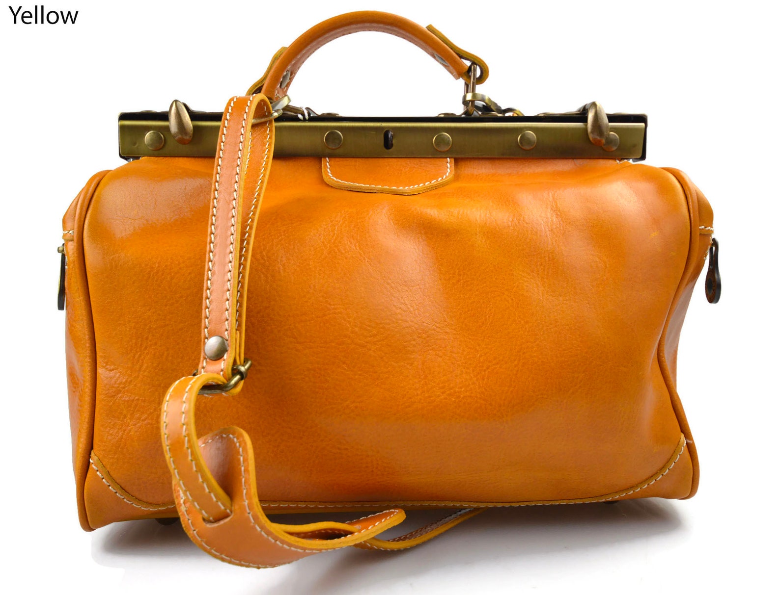 Doctor Bag Women Leather Handbag Doctor Bag Handheld Shoulder - Etsy