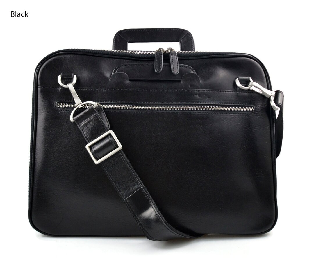 Leather Folder A4 Document File Folder A4 Black Leather Zipped Document ...