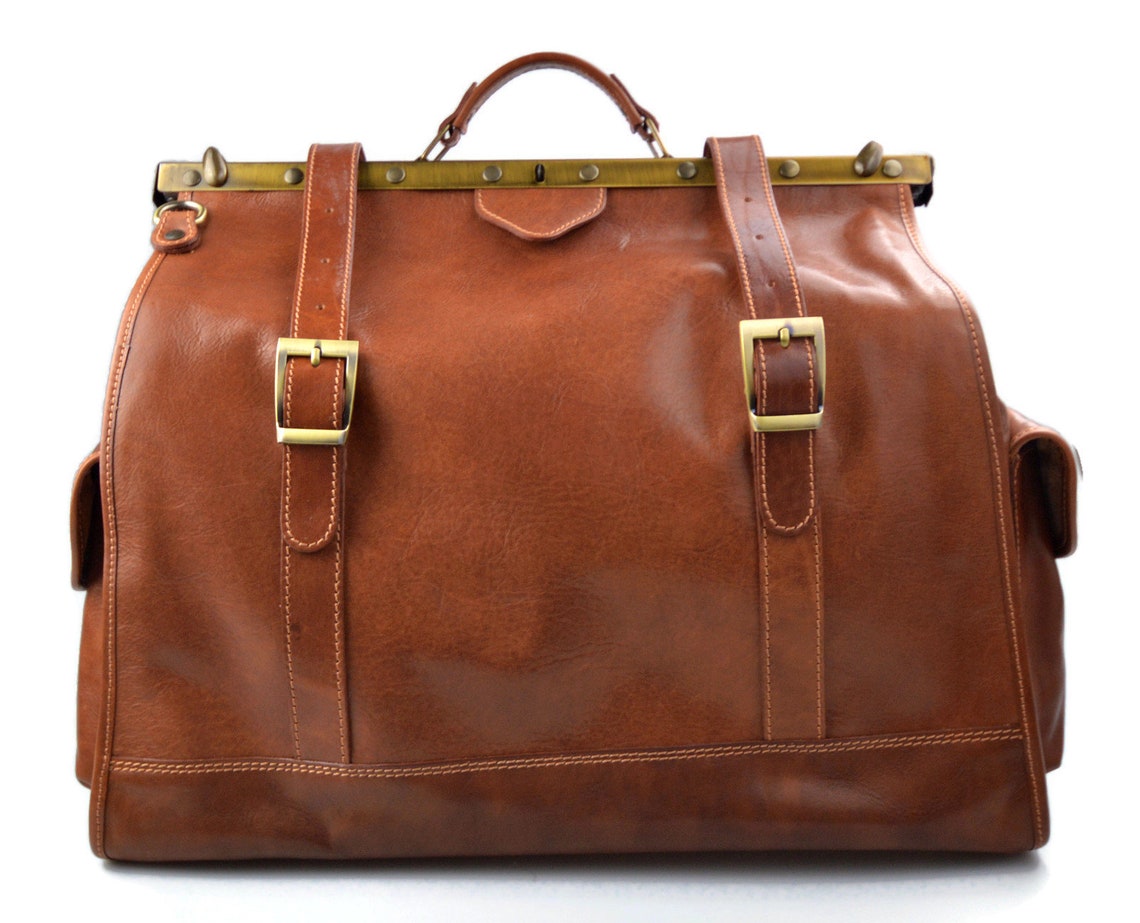Leather Doctor Bag Men Travel Doctor Bag Women Duffle Bag Leather ...