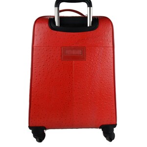 Leather trolley red travel bag weekender overnight leather bag | Etsy