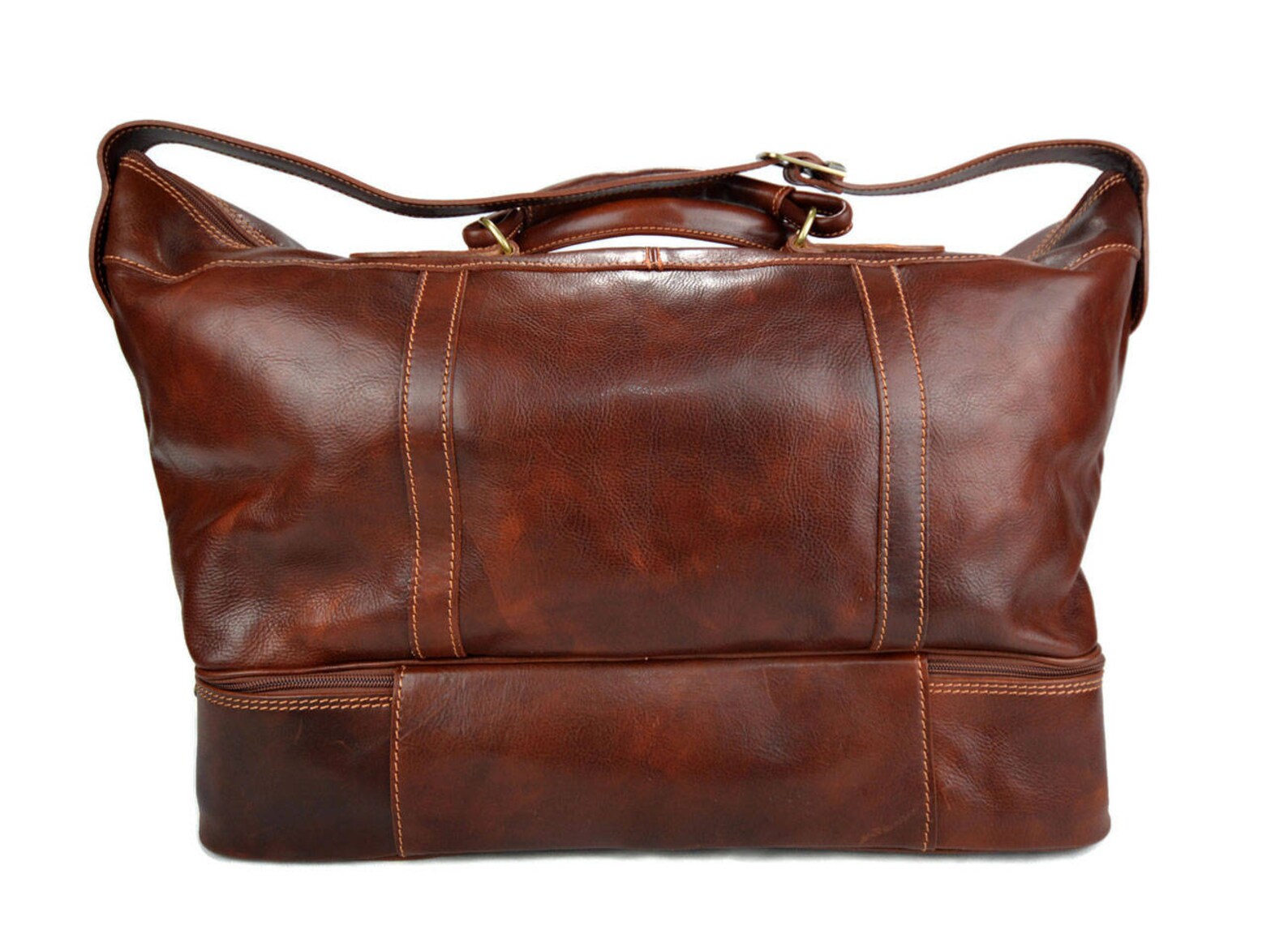 Leather Duffle Bag Leather Luggage Genuine Leather Shoulder - Etsy