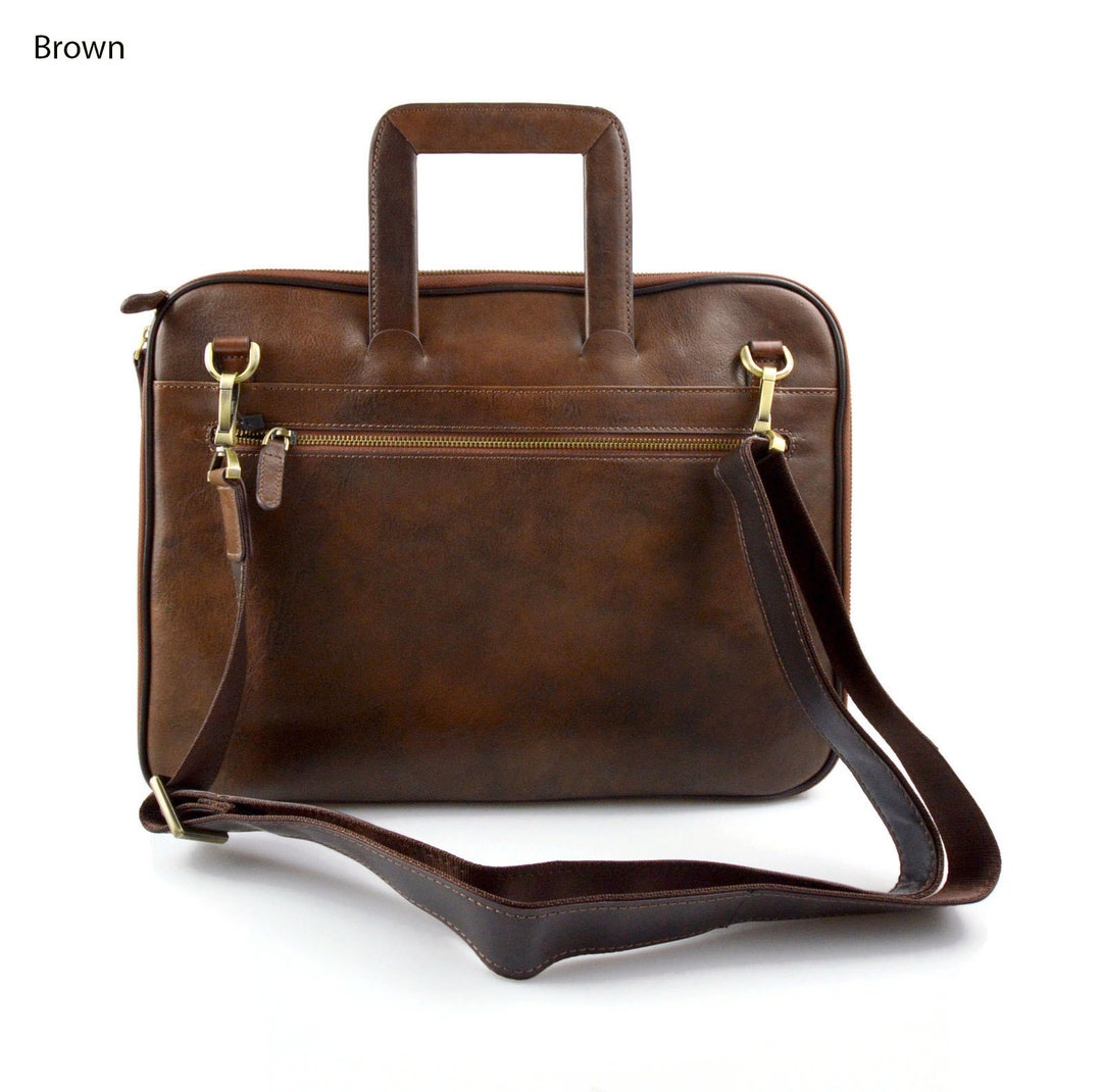 Leather Folder A4 Document File Folder A4 Brown Leather Zipped Document ...