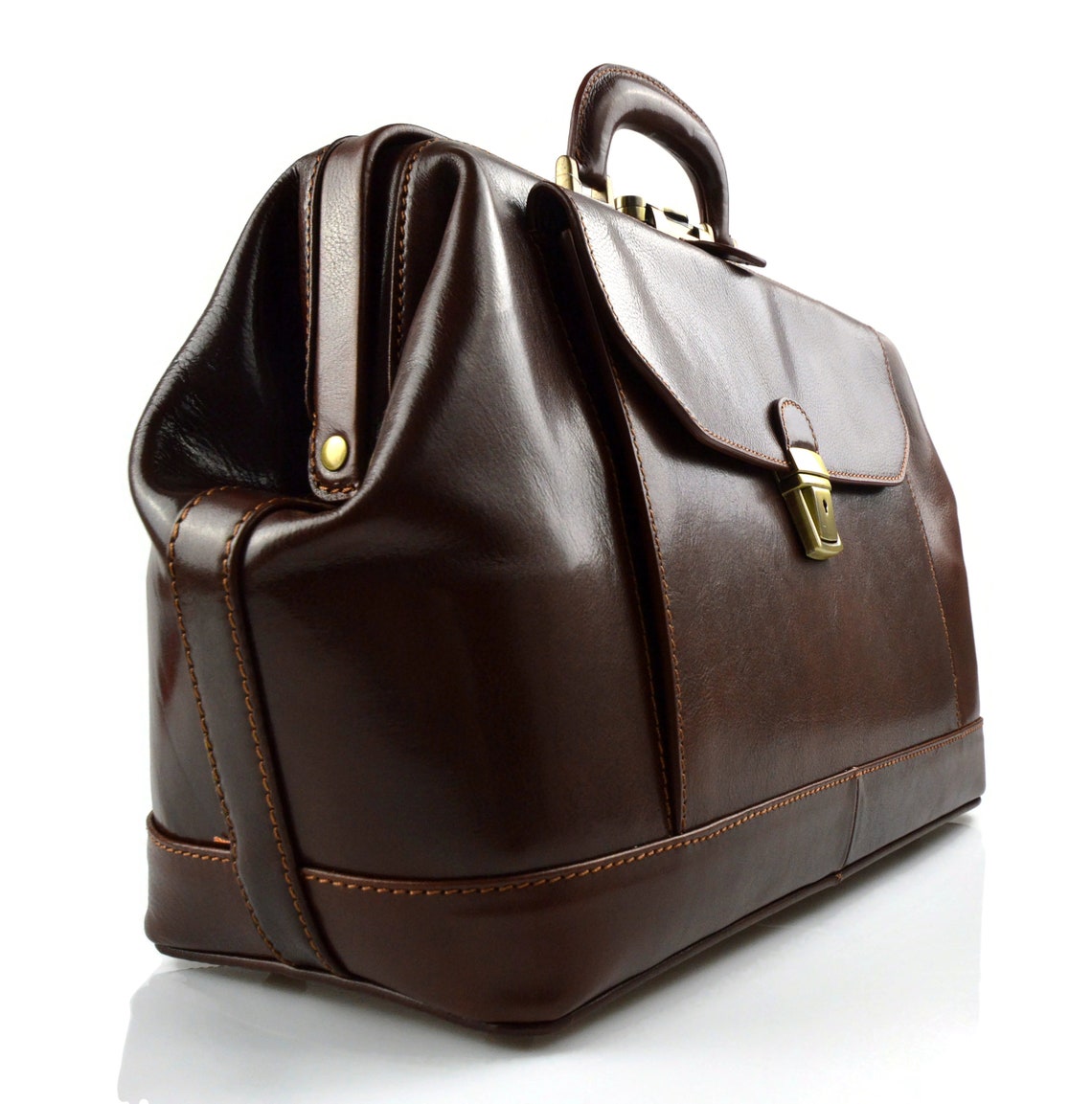 Doctor Bag Leather Briefcase Bag Doctor Handbag Women Leather | Etsy