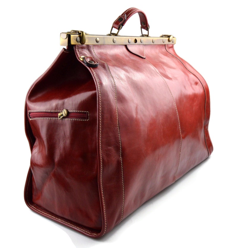 Doctor Bag Men Leather Travel Bag Women Doctor Duffel Bag Red - Etsy