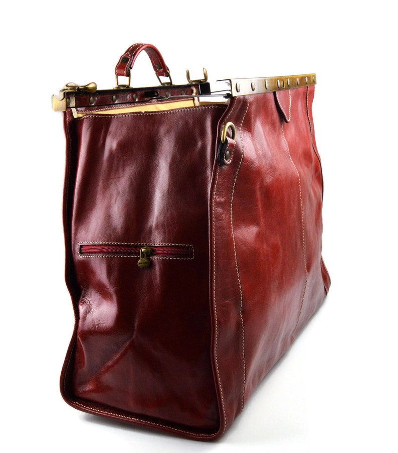 Doctor Bag Men Leather Travel Bag Women Doctor Duffel Bag Red - Etsy