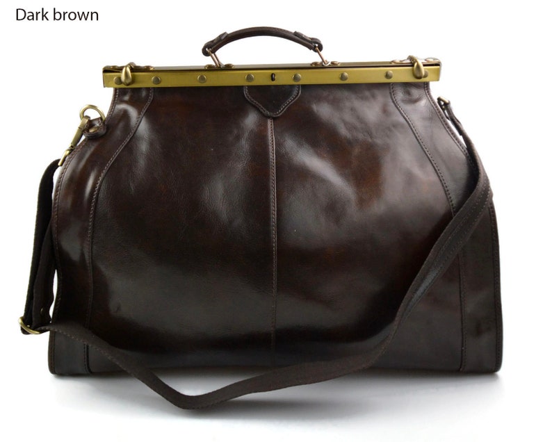 Doctor Bag Travel Men Leather Bag Women Doctor Duffel Bag Dark - Etsy