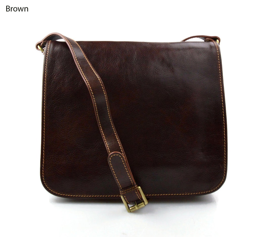 Leather Messenger Bag Men Leather Bag Shoulder Bag Handbag Leather ...