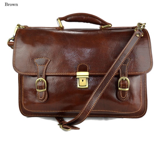 Briefcase leather office bag backpack shoulder bag conference | Etsy