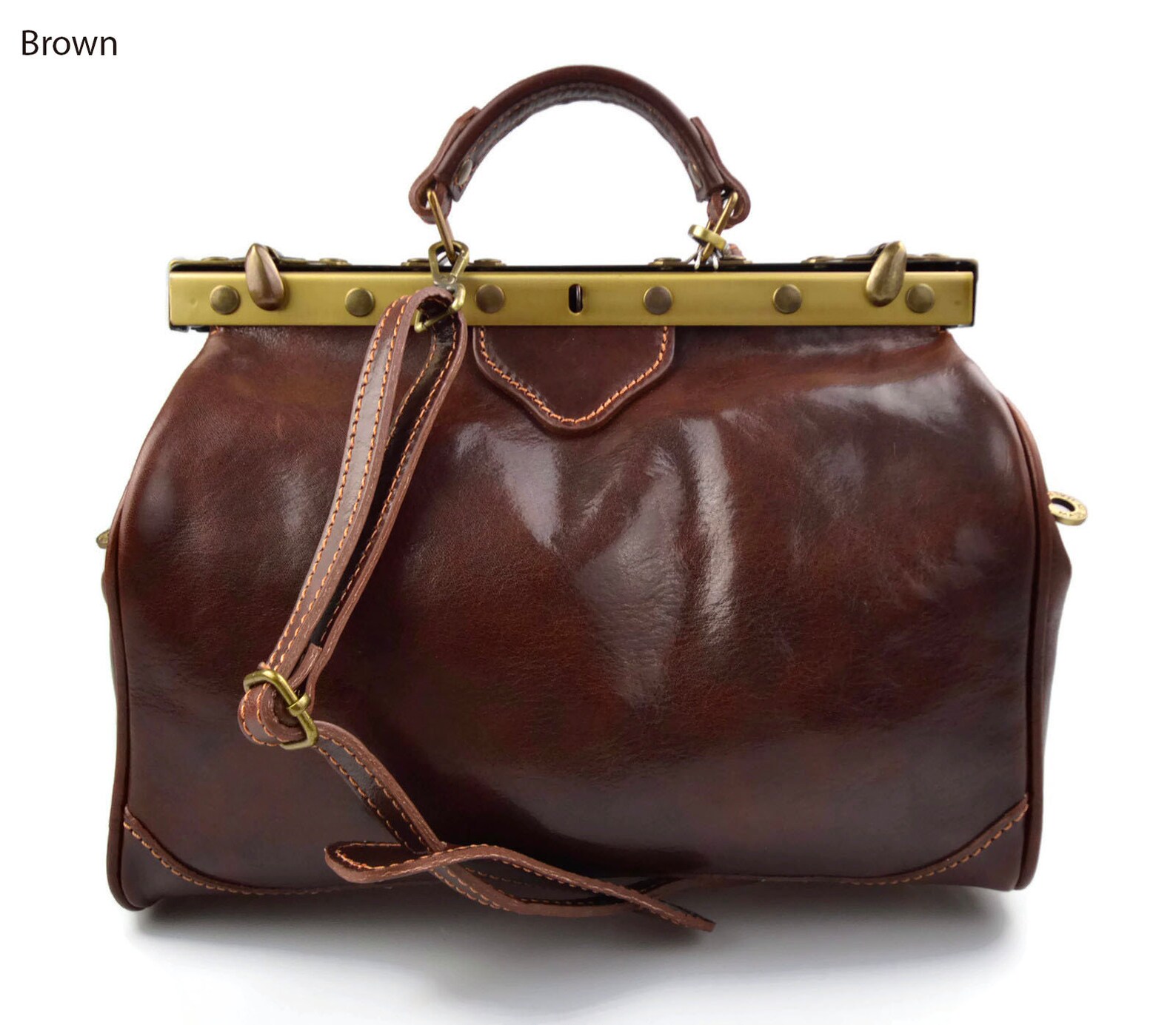 Doctor Bag Women Leather Handbag Doctor Bag Handheld Shoulder - Etsy