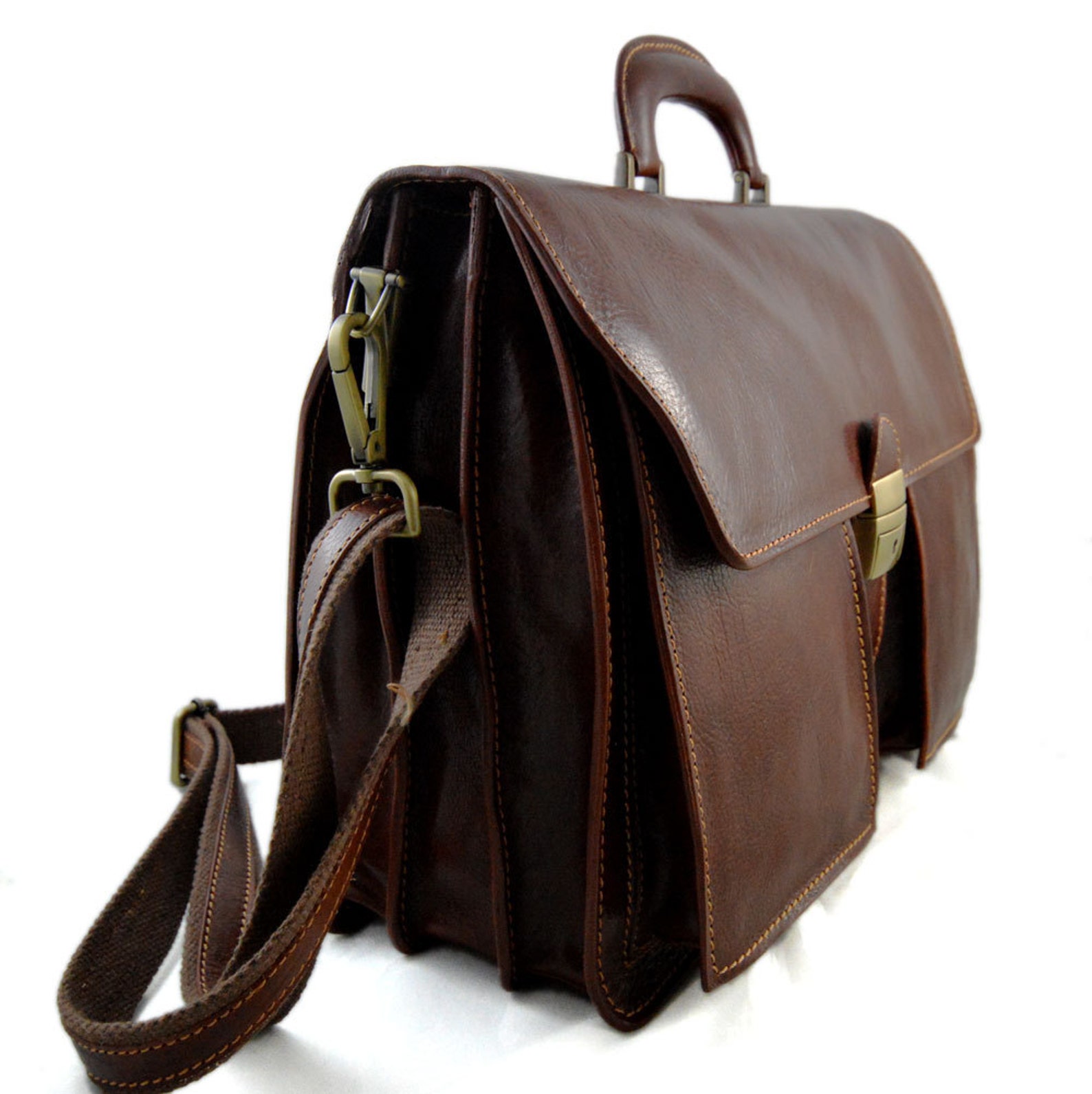 Leather Briefcase Business Bag Conference Bag Satchel Office - Etsy