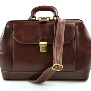 Doctor Bag Leather Briefcase Bag Doctor Handbag Women Leather Doctor ...