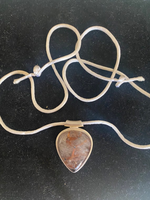Rutilated quartz in sterling - Gem