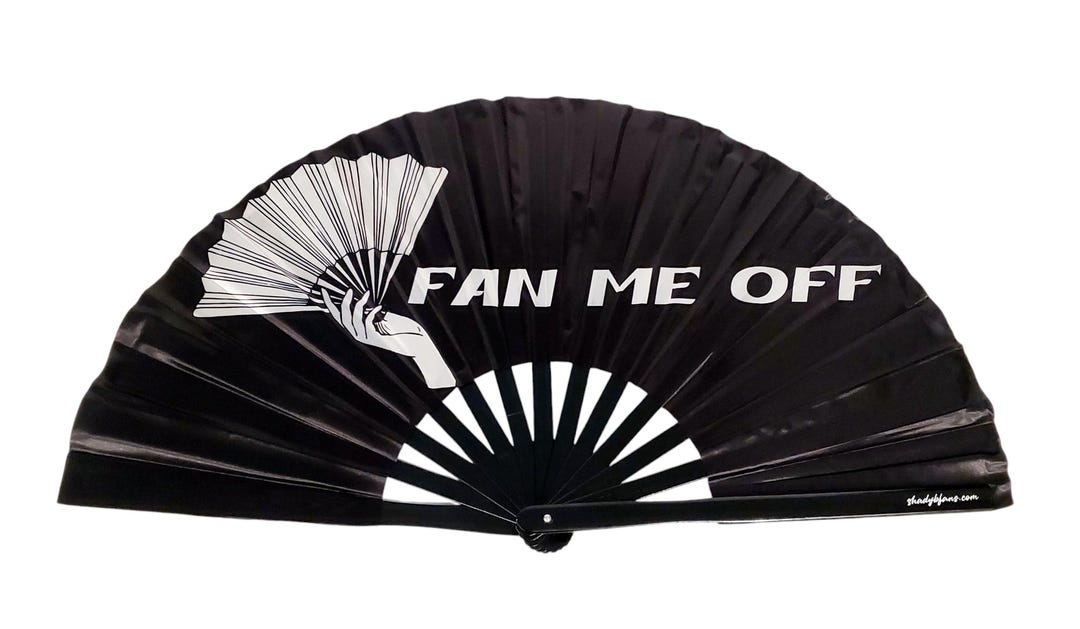 Fan Me off Hand Fan Limited Edition Clack Fan Rave Fan Large Hand Fan ...