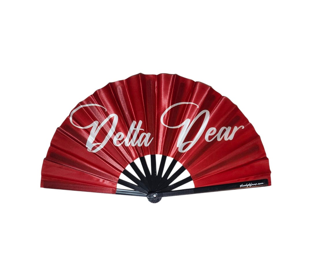 Delta Dear Hand Fan | Delta Sigma Theta | DST | D9 | Crimson and Cream ...