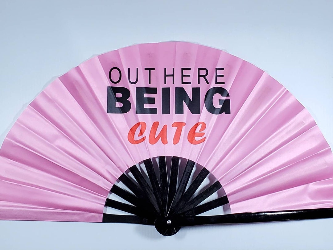 Out Here Being Cute Hand Fan Beauty Fan Makeup Fan Photo - Etsy