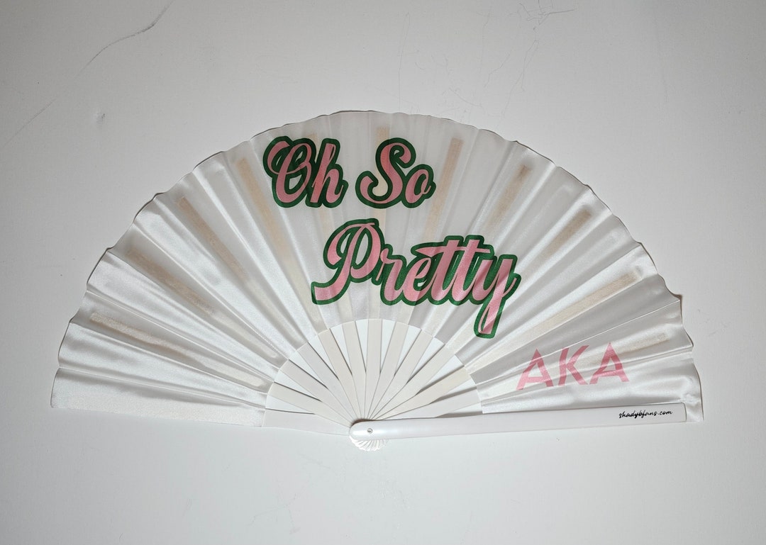 Alpha Kappa Alpha Large Hand Fan Oh so Pretty Pinkies and Pearls AKA ...
