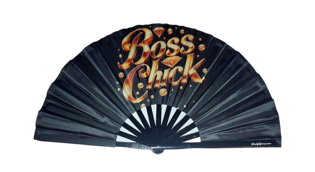 Boss Chick Hand Fan Clack Fan Line Dance Large Hand Fan - Etsy