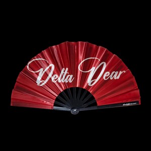 Delta Dear Delta Sigma Theta Inspired Folding Hand Fan DST D9 Crimson ...