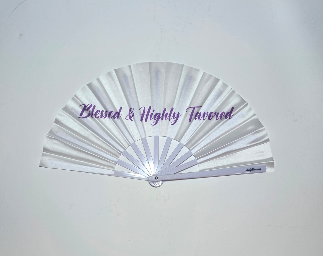 Blessed & Highly Favored Church Hand Fan Bible Mother's Day Gift ...