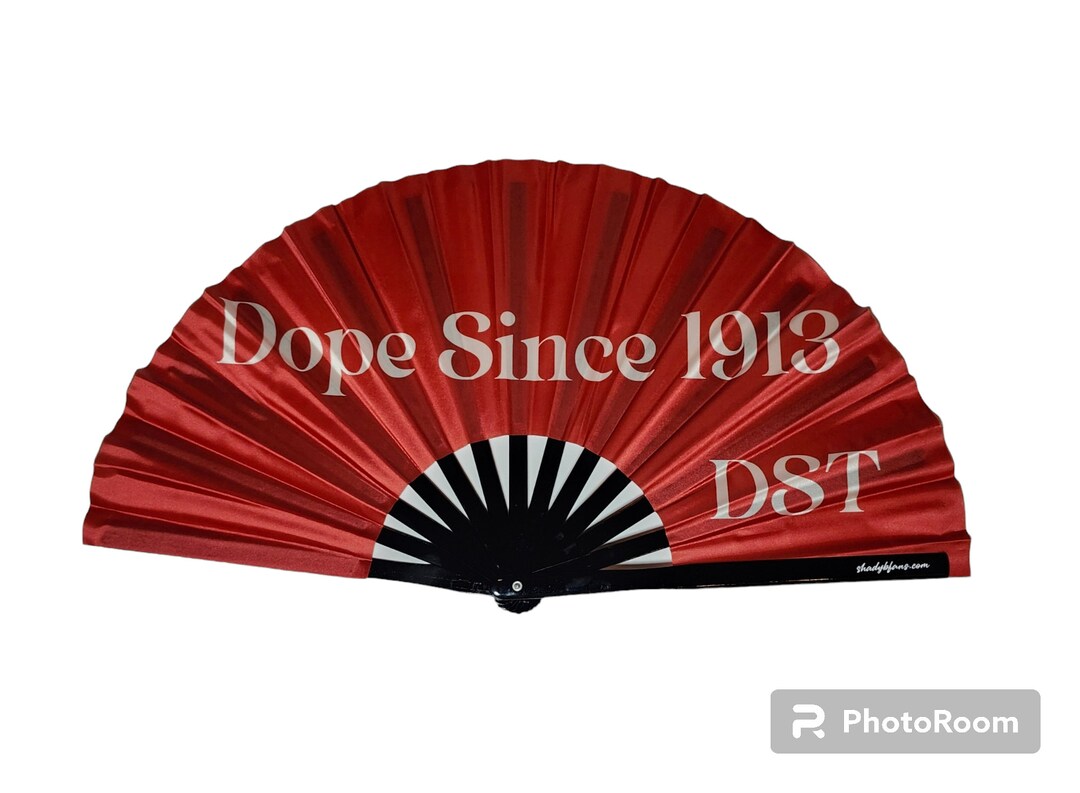 Dope Since 1913 Delta Sigma Theta Hand Fan Devastating Diva D9 Crimson ...
