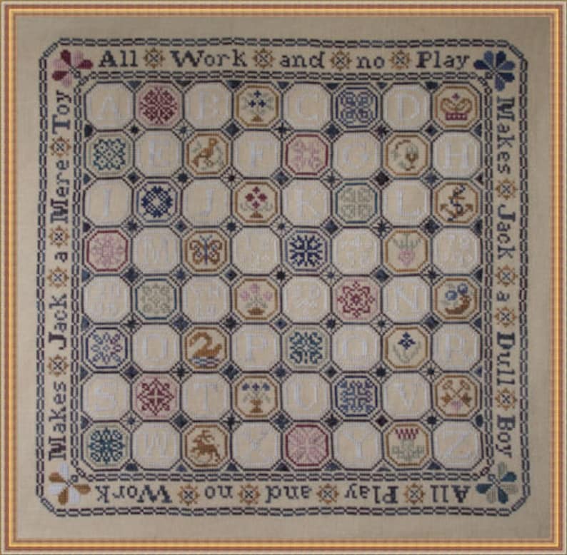 Quaker Game Board Sampler Counted Cross Stitch Chart. - Etsy