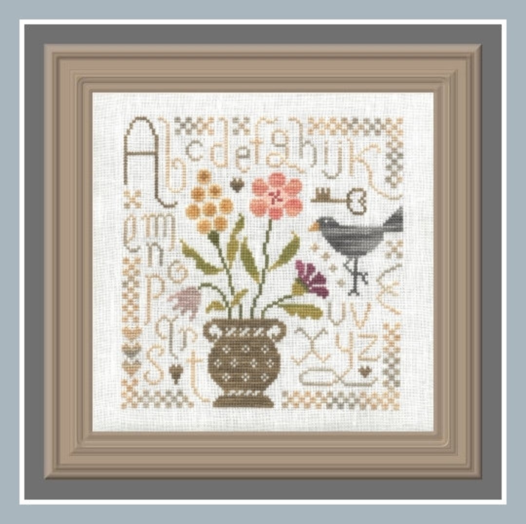 Bouquet of Flowers, Counted Cross Stitch Chart to Work in 12 Colours of ...