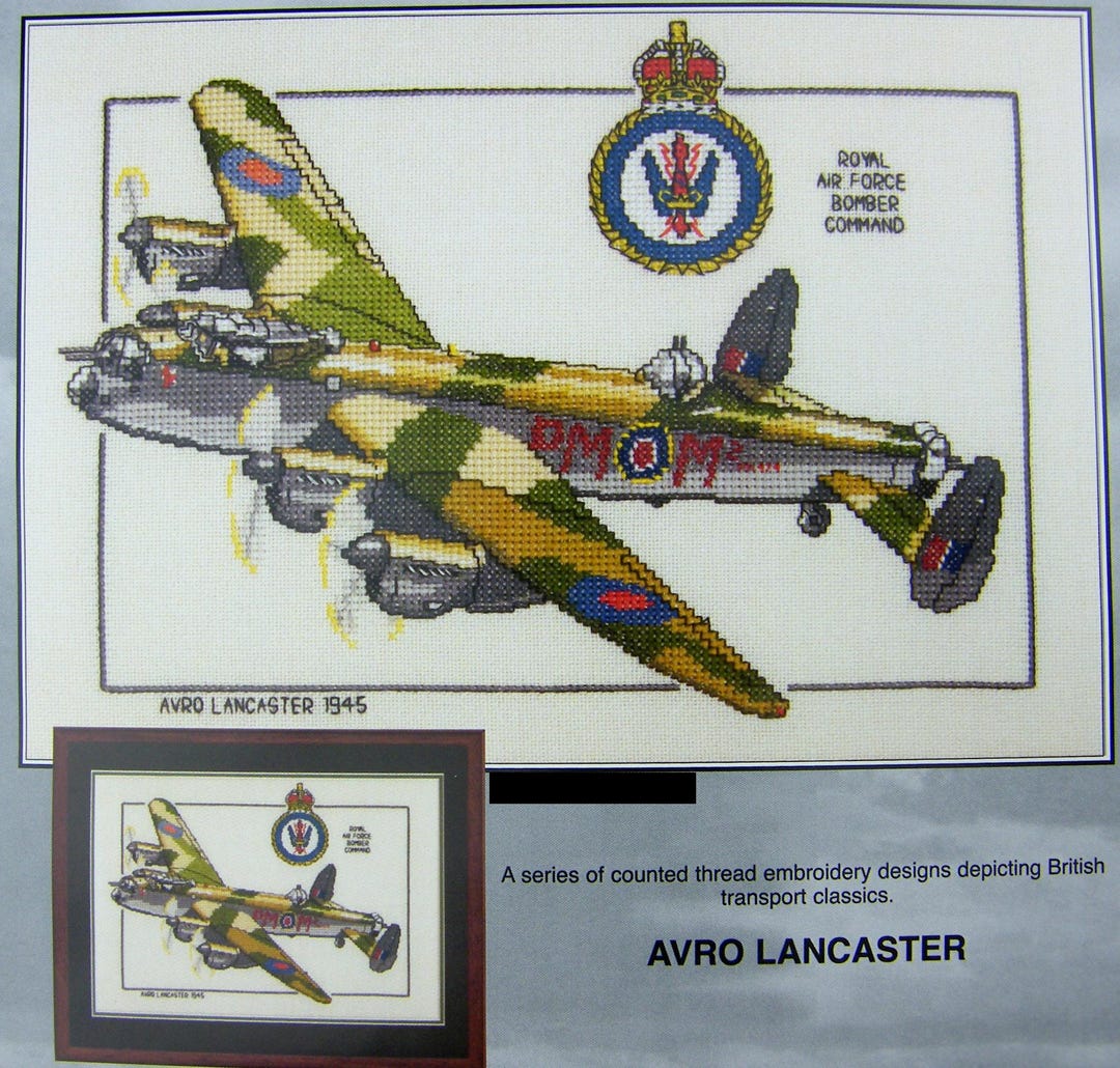 Avro Lancaster Airplane Counted Cross Stitch Chart - Etsy