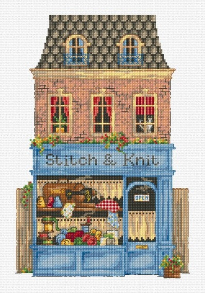 Inside the Sewing Shop Counted Cross Stitch Chart. - Etsy