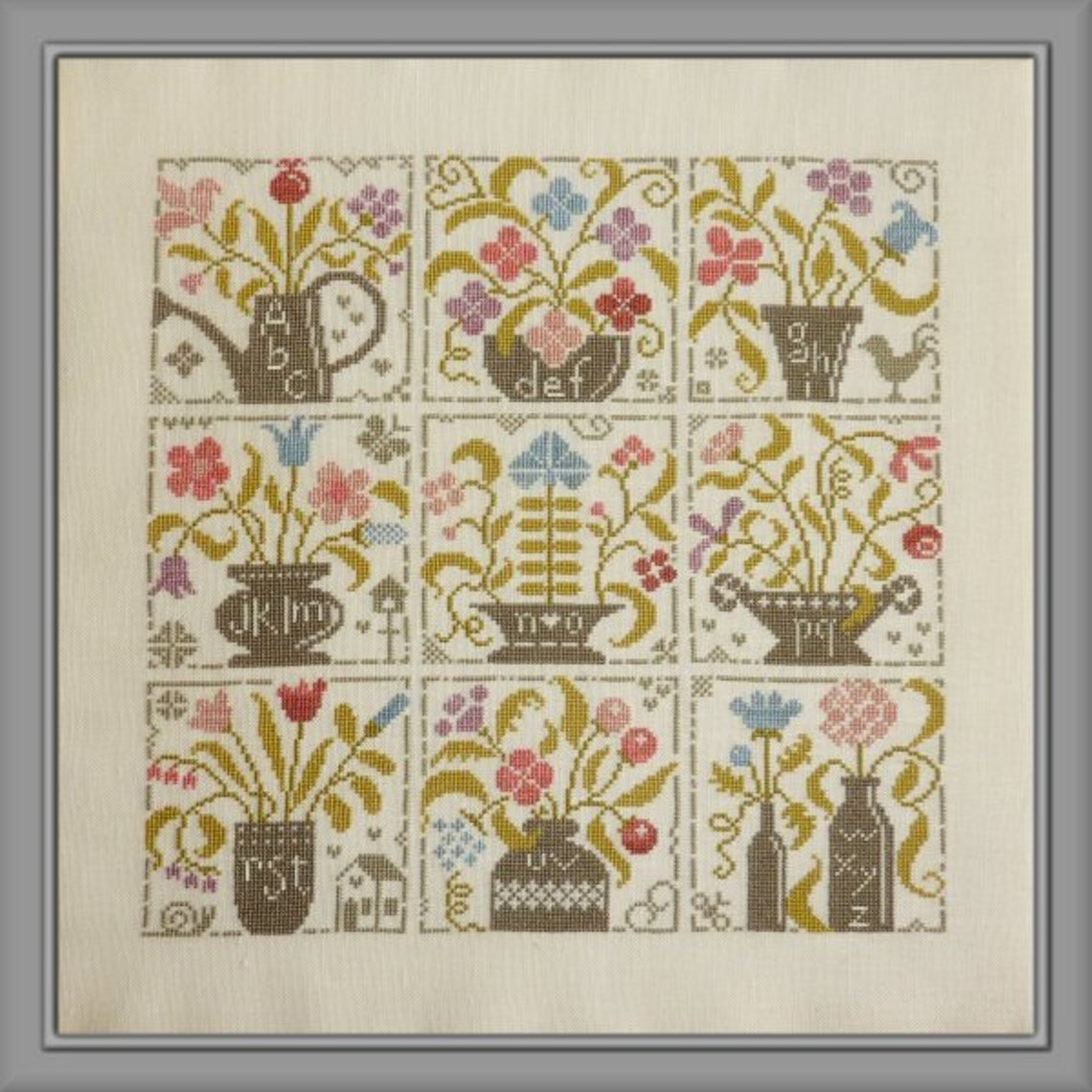 Festival of Flowers Counted Cross Stitch Chart. Flowers in - Etsy