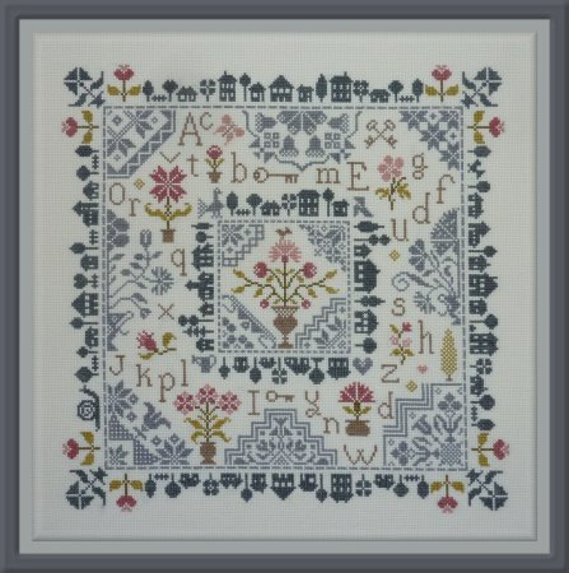 Village Quaker Counted Cross Stitch Chart. Quaker Cross - Etsy