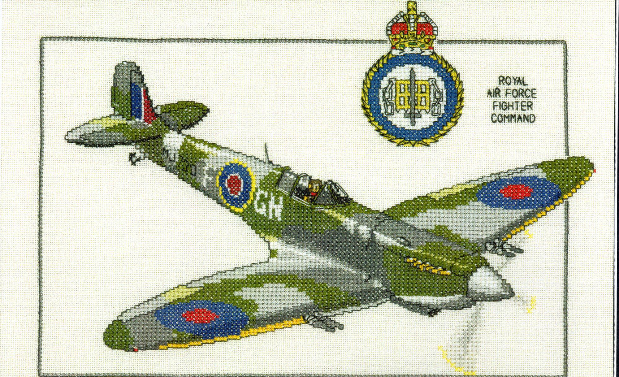 Supermarine Spitfire Airplane Counted Cross Stitch Chart - Etsy