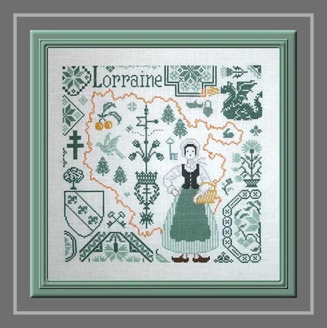 Lorraine Quaker, Chart for Counted Cross Stitch. Traditional Quaker ...