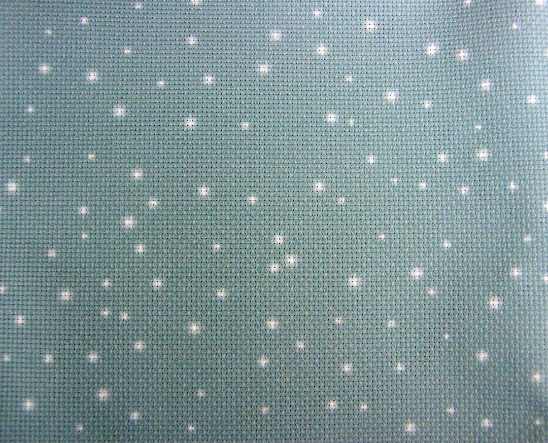 18 Count Snow on Winter Blue Printed Aida Fabric - Various Sizes of Cut ...