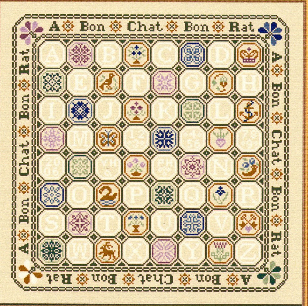 Quaker Game Board Sampler: Geometric Counted Cross Stitch Chart - Etsy