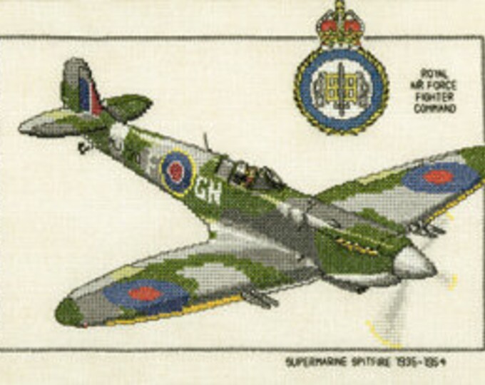 Supermarine Spitfire Airplane Counted Cross Stitch Chart - Etsy