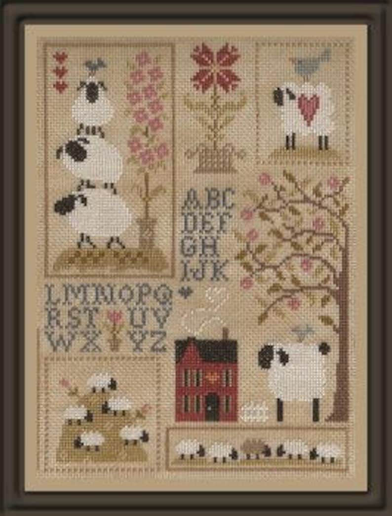 Sheep ABC Sampler Counted Cross Stitch Chart. - Etsy UK