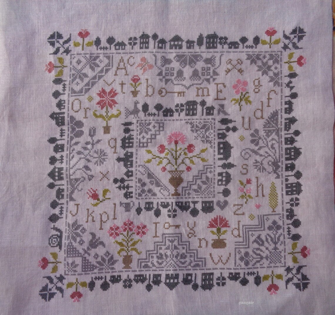 Village Quaker Counted Cross Stitch Chart. Quaker Cross - Etsy