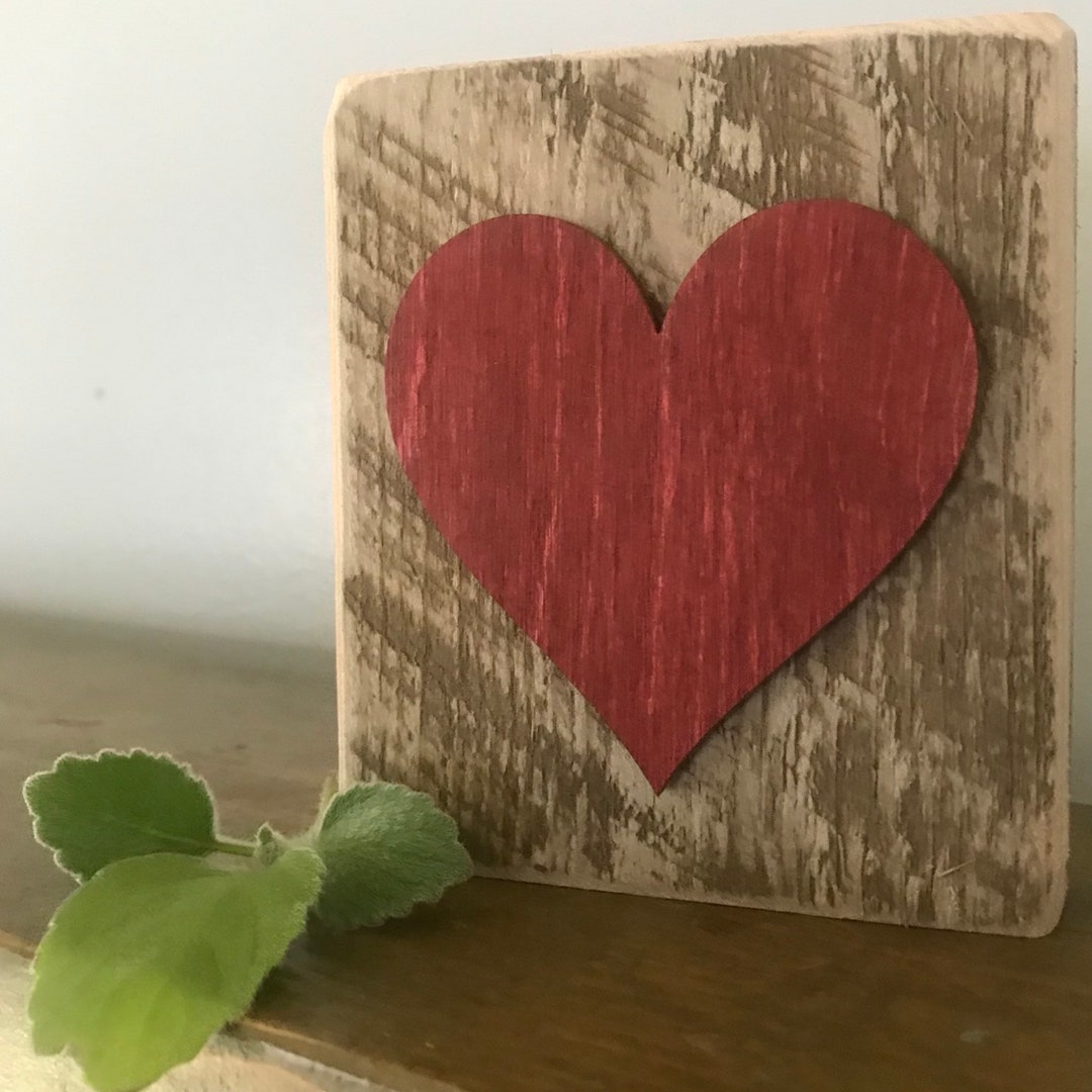 Wood Heart Sign Gift for Valentine's Day. A Unique Gift and Keepsake. I ...