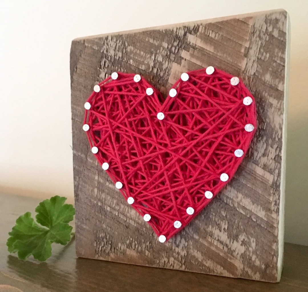 Sweet and Small Red Heart Block. A Great Gift for Valentine's Day! - Etsy