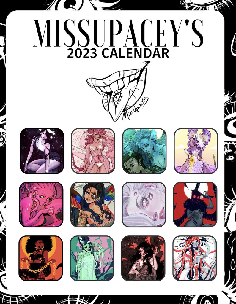 Missupacey's 2023 Art Calendar PREORDER - Etsy