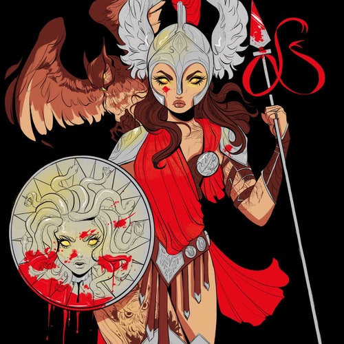 Athena Minimalist Art Sculpture Greek Mythology Gift Idea3d - Etsy