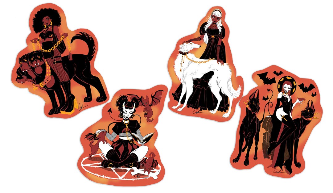 Hellhounds and Hotties Sticker Collection - Etsy