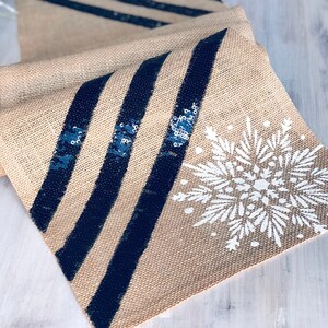 Magical Winter Christmas Table Runner , Farmhouse Christmas Decoration ...