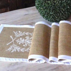 Handmade Burlap Table Runner Farmhouse Neutral Decor Country Wedding ...