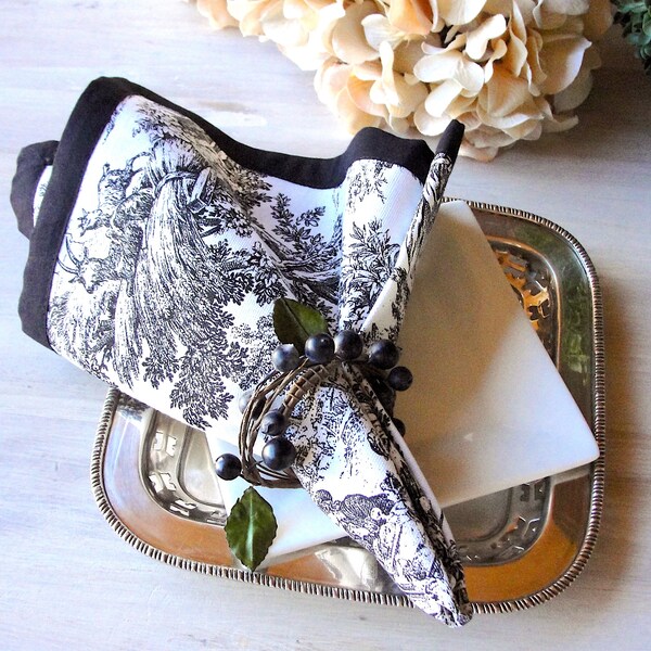 Toile Napkins - Etsy