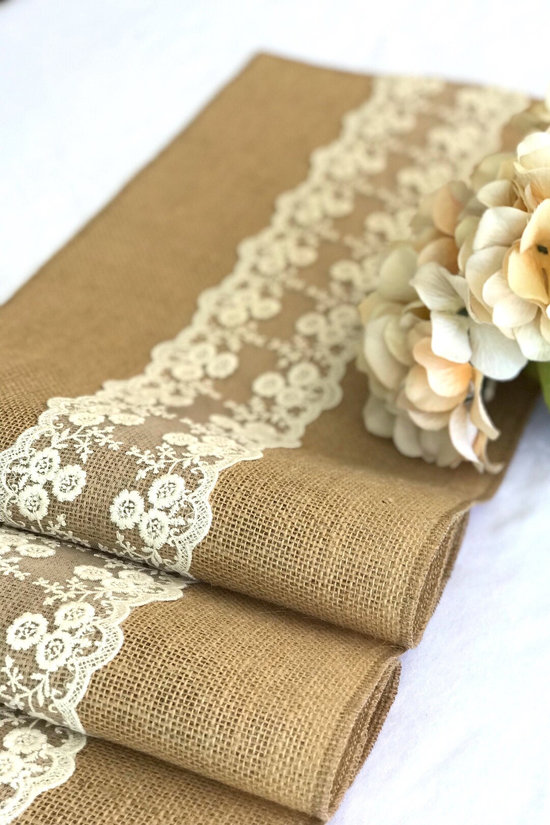 Rustic Wedding Table Runner Wedding Linens With Vintage - Etsy