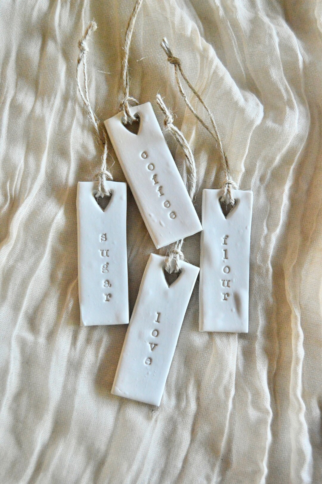Custom Heart Clay Gift Tag, Personalized Gift Tags, Wine Gift Tags ...