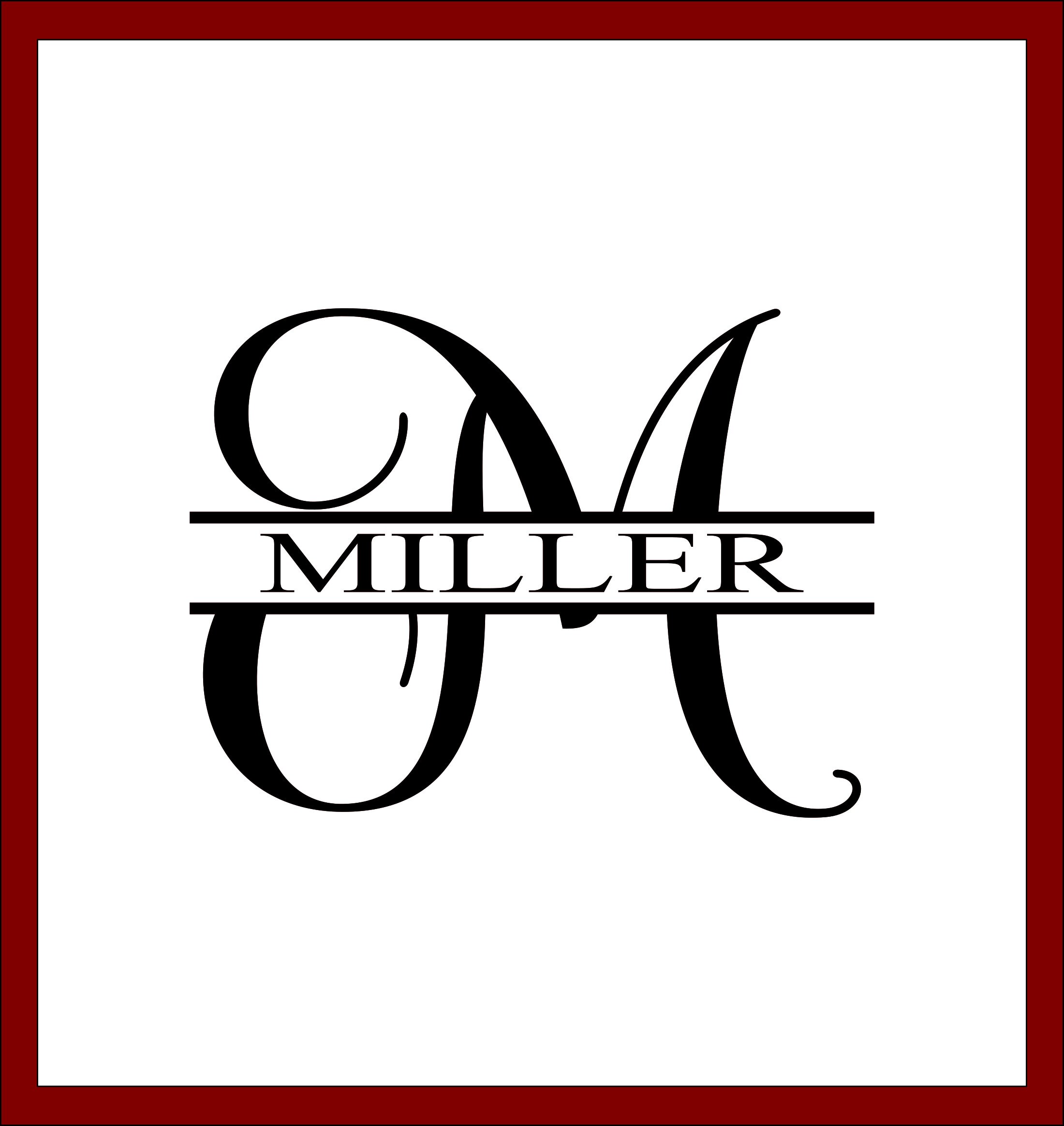 Split-letter Monogram SVG, Split-script SVG, Full Alphabet Monogram Set ...