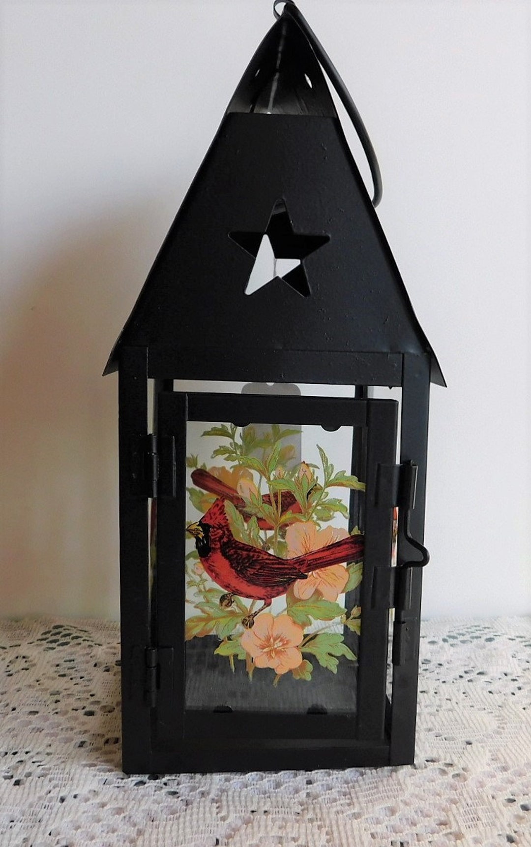 Red Cardinal Cute Little Birdhouse Lantern. One of Kind - Etsy